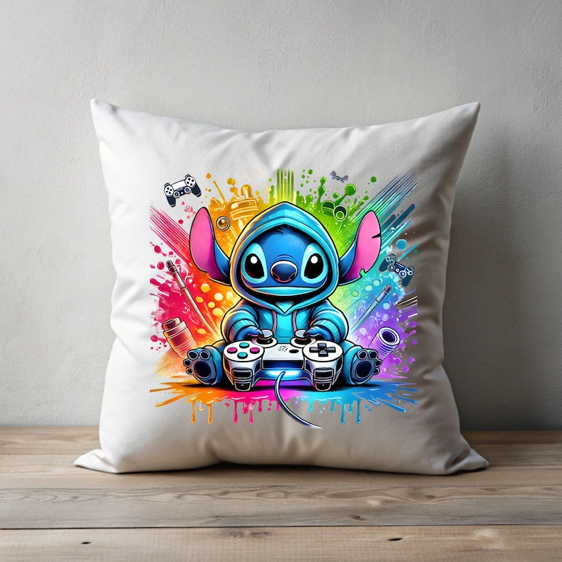 5 PNG Gamer Stitch Png Stitch Splash and Watercolor Png Gamer Stitch ...