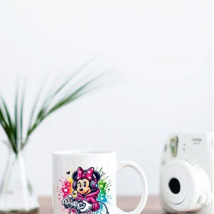 5 PNG Gamer Minnie Mouse Png Stitch Splash and Watercolor Png Gamer ...