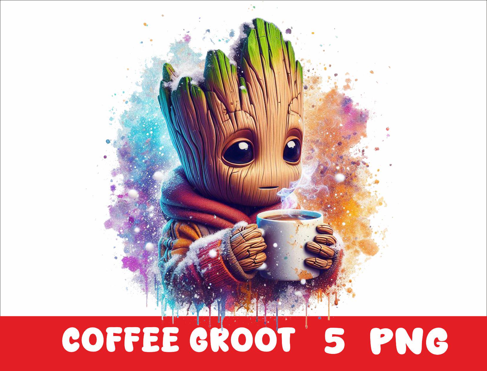 Coffee Superhero 5 PNG Superhero Splash and Watercolor Png Coffee ...