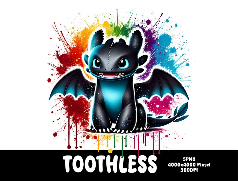 5 PNG Night Fury Png Splash and Watercolor Png Toothless Transparent ...