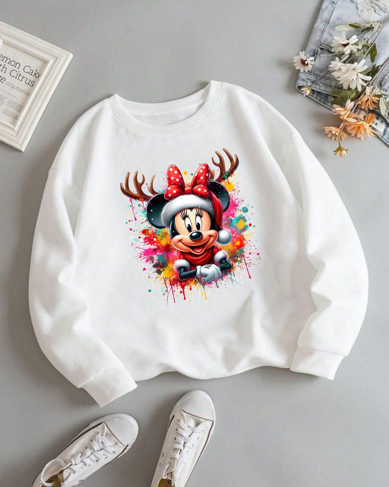 5 PNG Chirstmas Deer Minnie Mouse Png ,christmas Minnie Character,merry ...