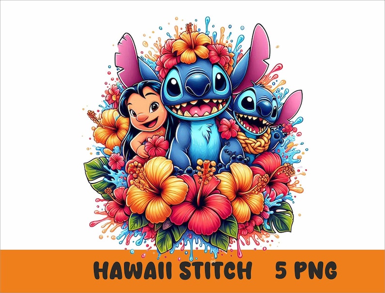 Hawaii Lilo and Stitch 5 PNG Lilo and Stitch Splash and Watercolor Png ...