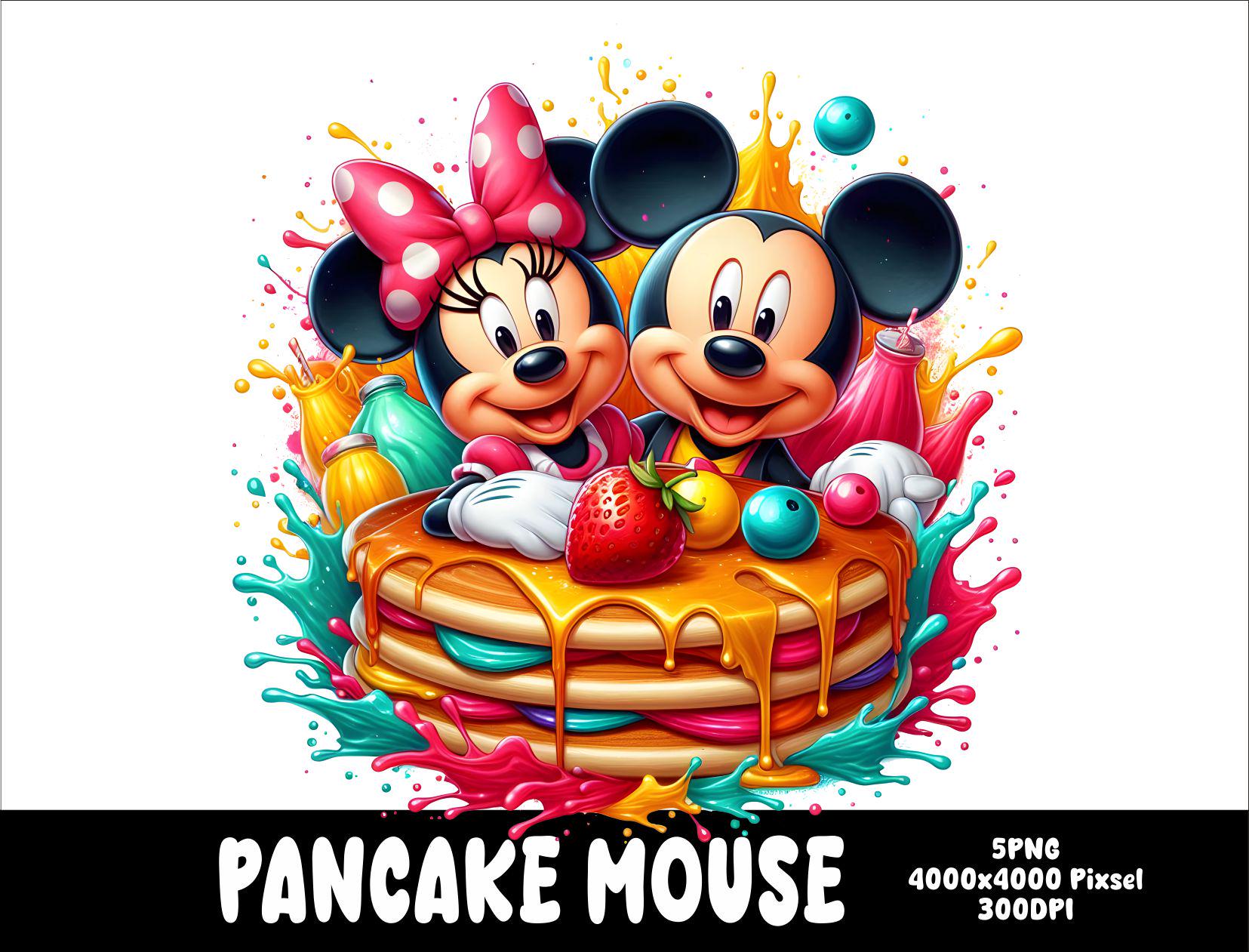 5 PNG Pancake Mickey and Minnie Png Stitch Splash and Watercolor Png ...