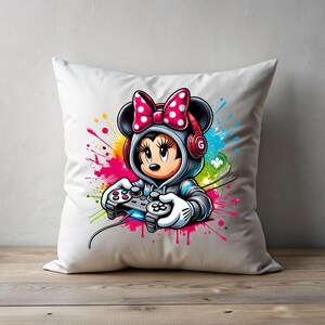 5 PNG Gamer Minnie Mouse Png Stitch Splash and Watercolor Png Gamer ...