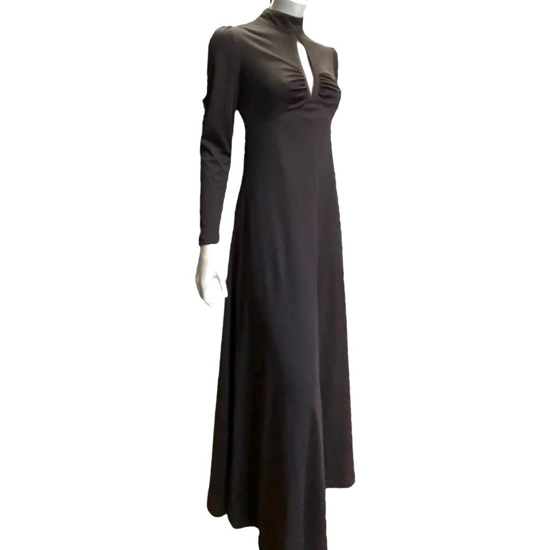 1970’s Betty Barclay Dark Brown Maxi Dress 34/36” Bust. - Etsy