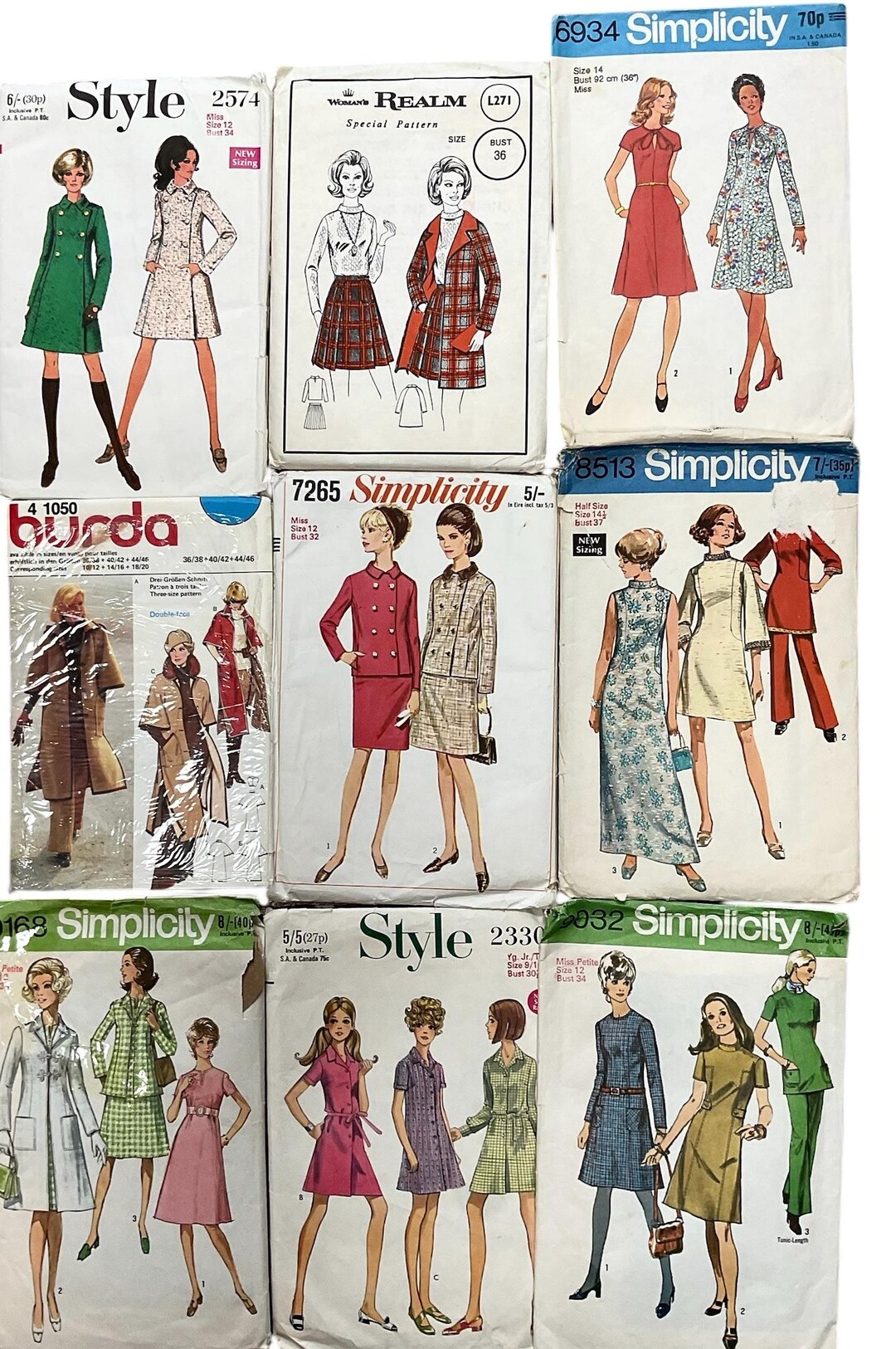 1960/70’s. Vintage Dressmaking Patterns. Complete With Instructions ...