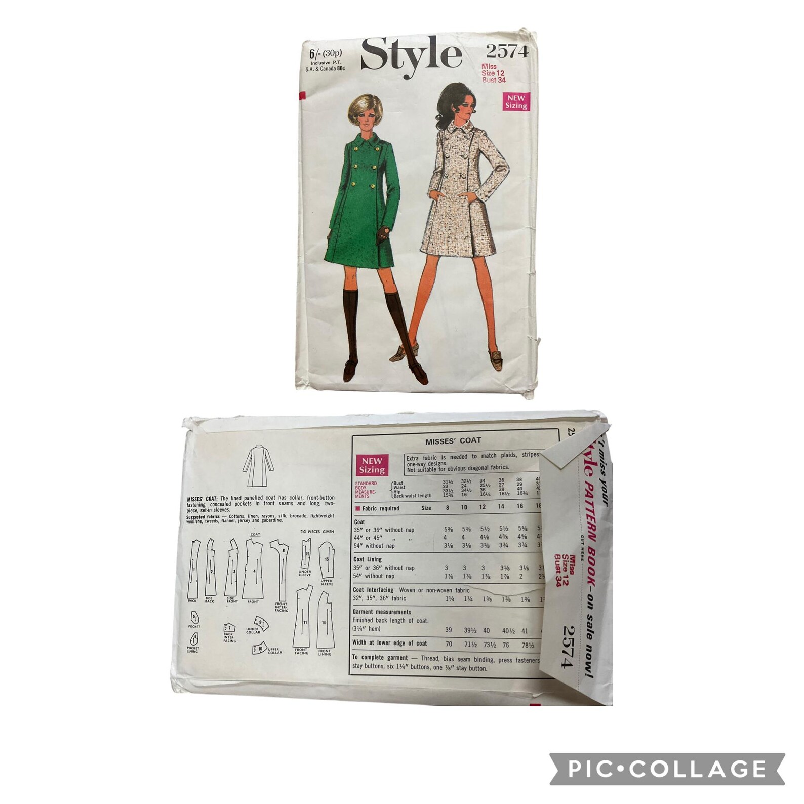 1960/70’s. Vintage Dressmaking Patterns. Complete With Instructions ...