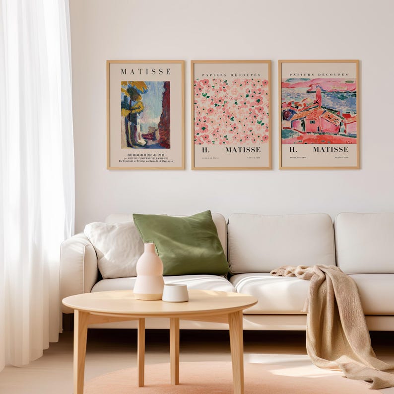 Set of 3 Henri Matisse Fine Art Prints Original Wall Art Home Office ...