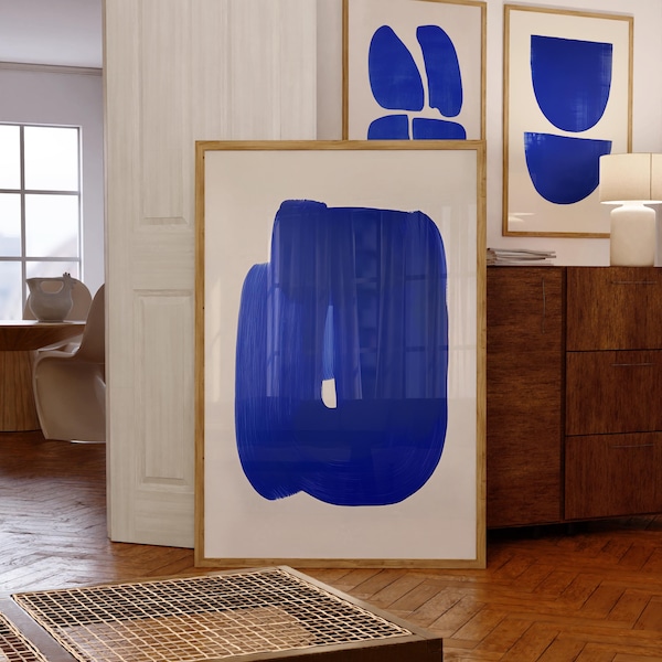 Cobalt Blue Wall Art - Etsy