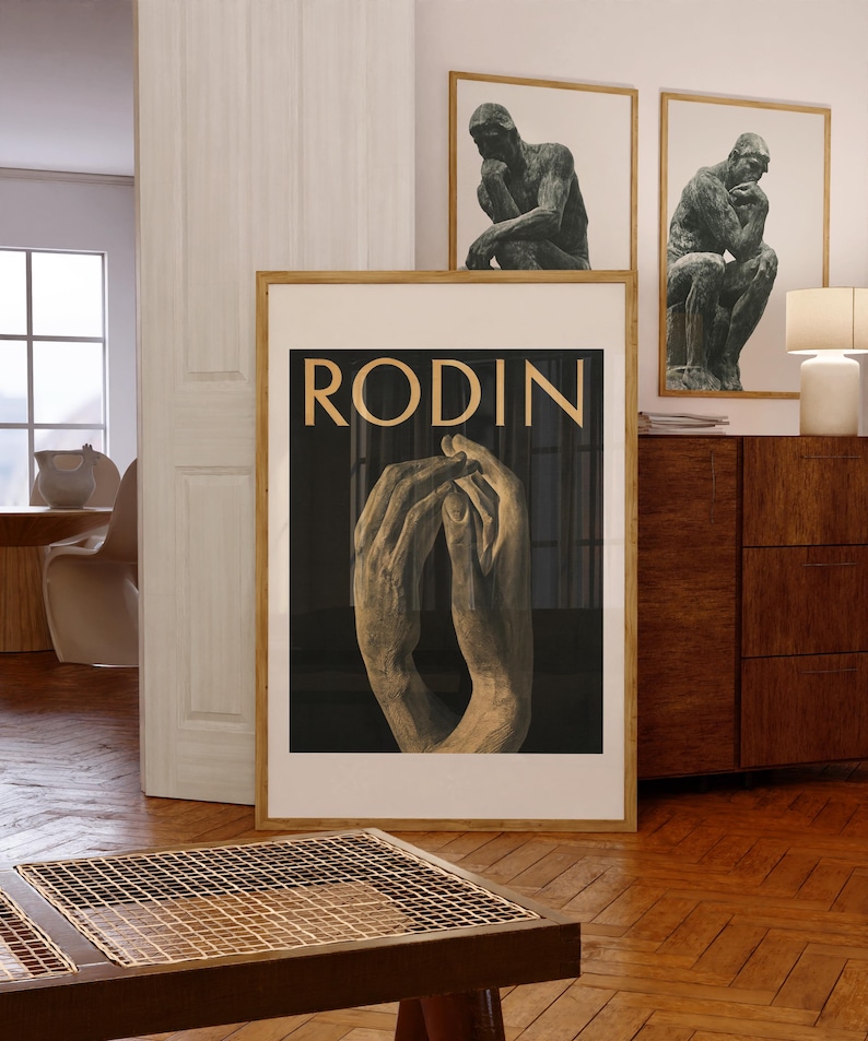 Auguste Rodin "the Thinker" Digital Art Print | Minimalist High ...