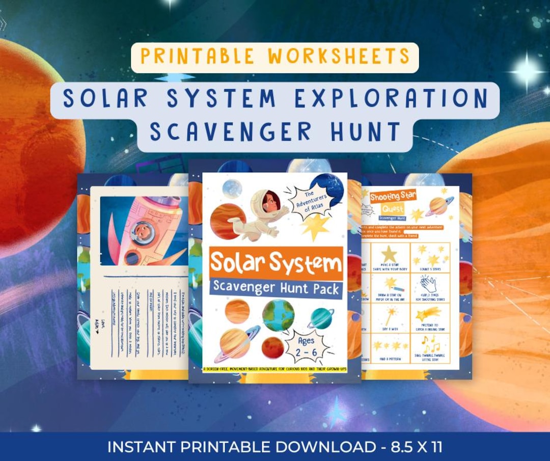 Solar System Scavenger Hunt for Kids | Family Space Activities ...