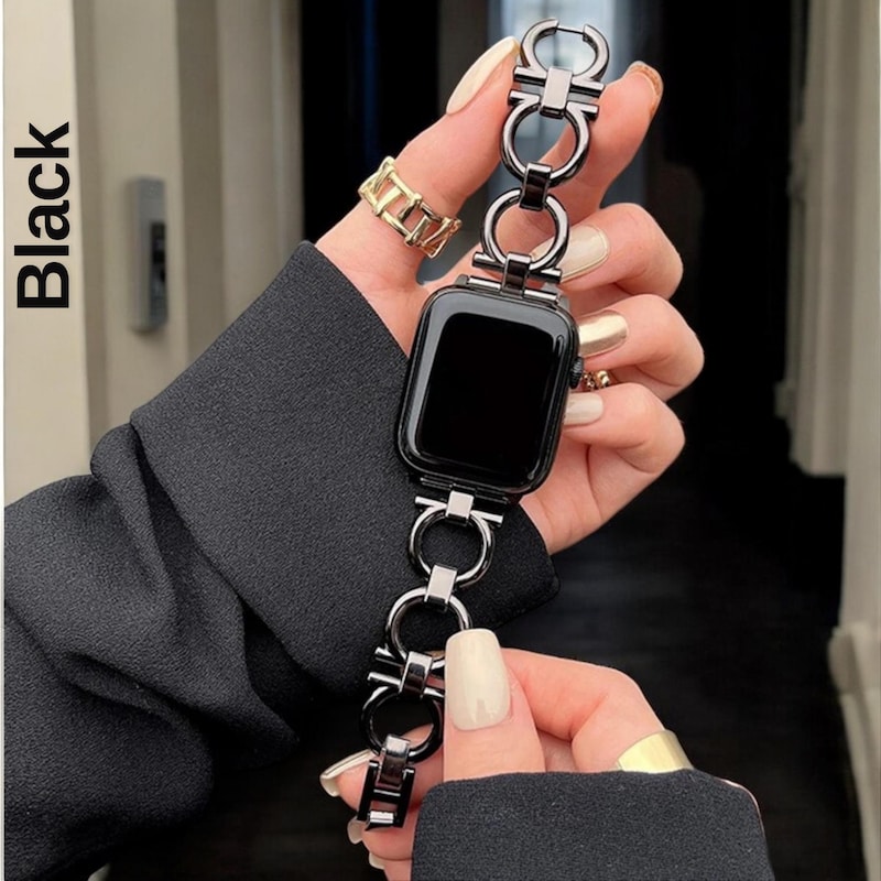 Silver Apple Watch Chain - Etsy