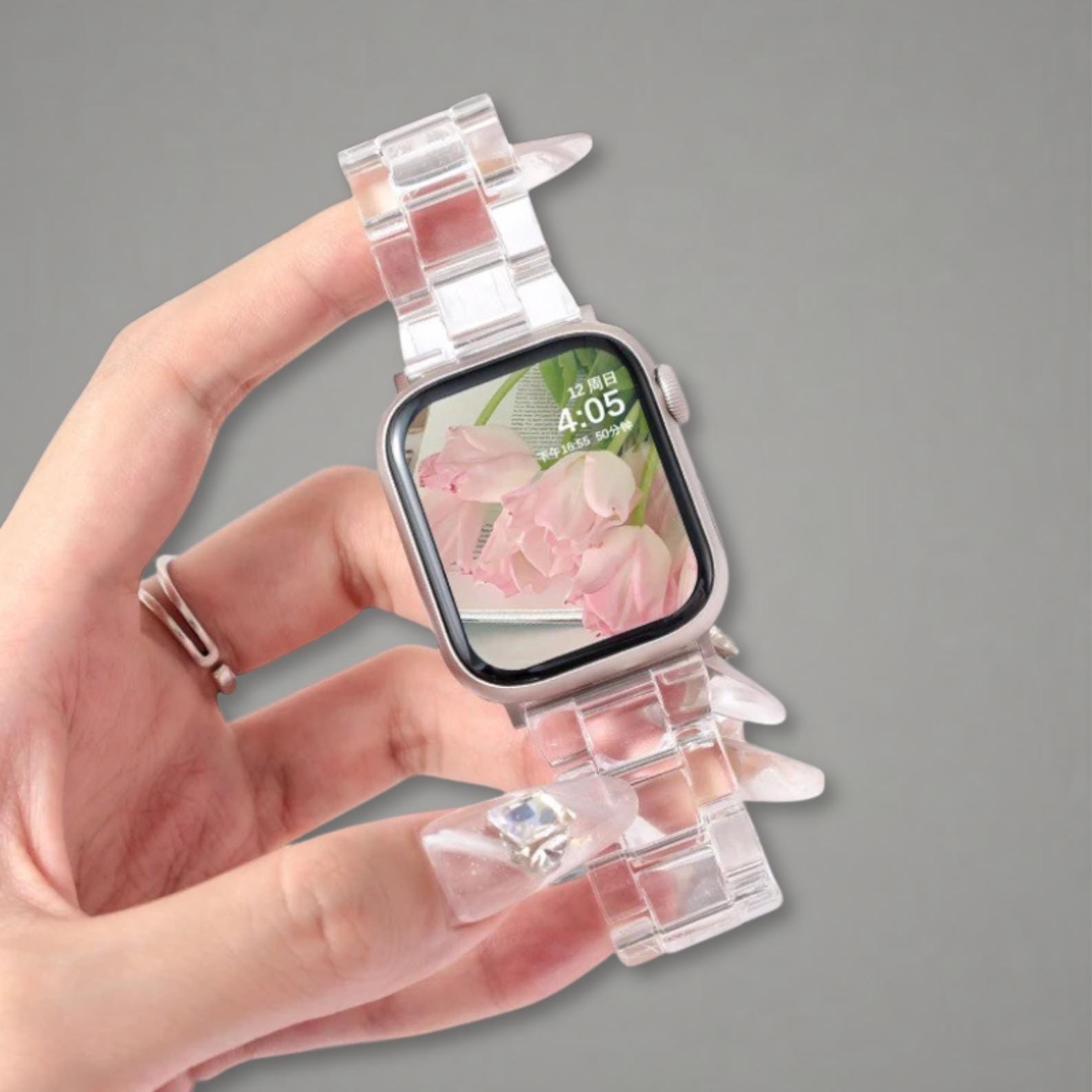 Transparent Apple Watch Band, Clear Strap Bracelet for 38mm 40mm 41mm ...