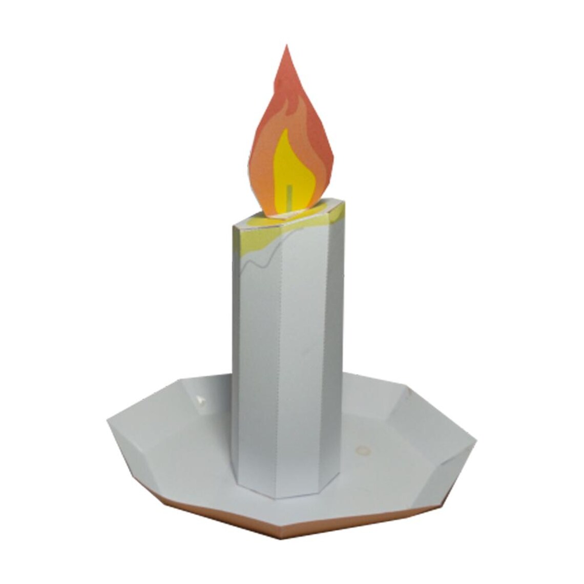 Candle Printable 3D DIY Paper Toy - Etsy