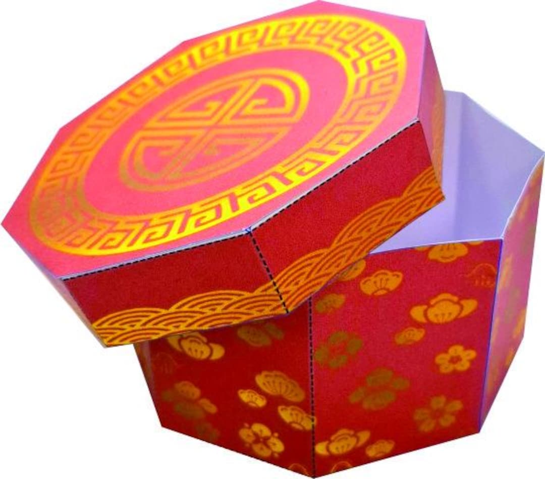 Chinese Money Box Chinese New Year Printable 3D DIY Paper Toy - Etsy