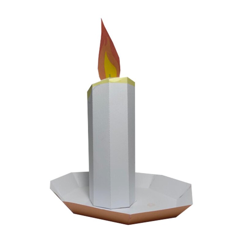 Candle Printable 3D DIY Paper Toy - Etsy