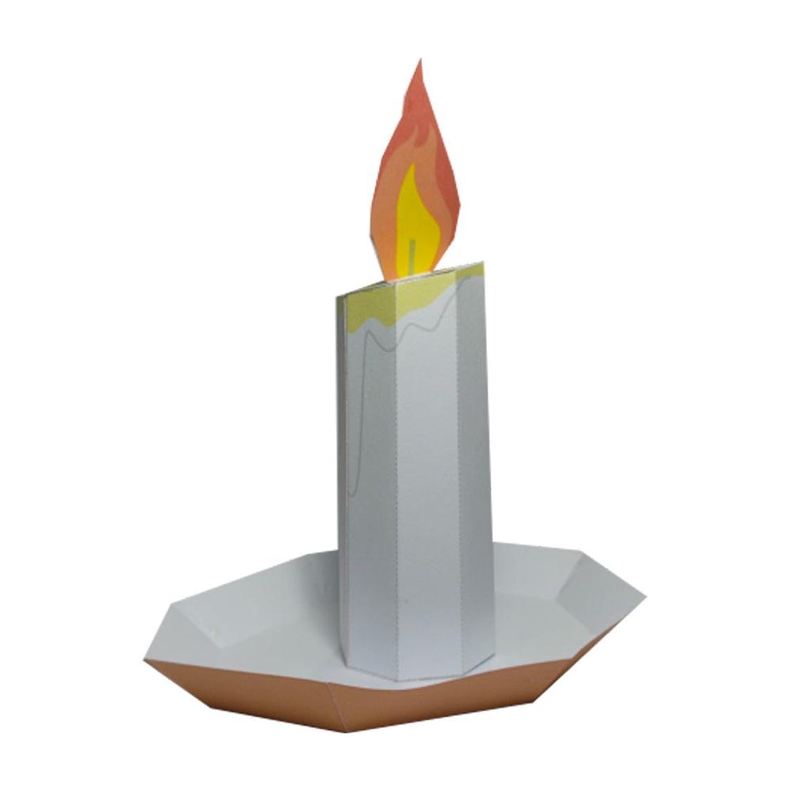Candle Printable 3D DIY Paper Toy - Etsy
