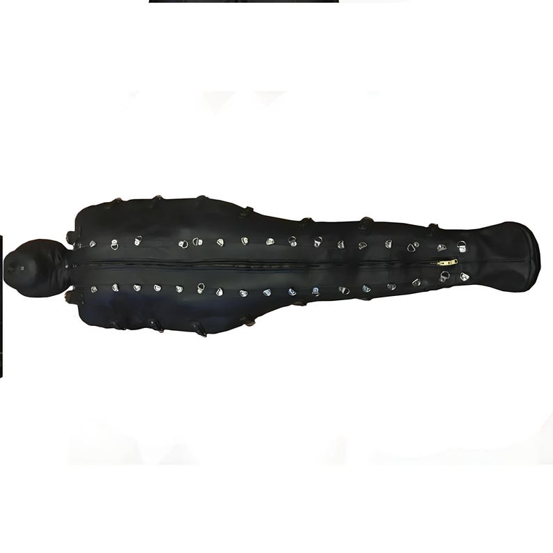 Real Leather Sleep Sack Body Bag Black Genuine Leather Bondage Bag ...