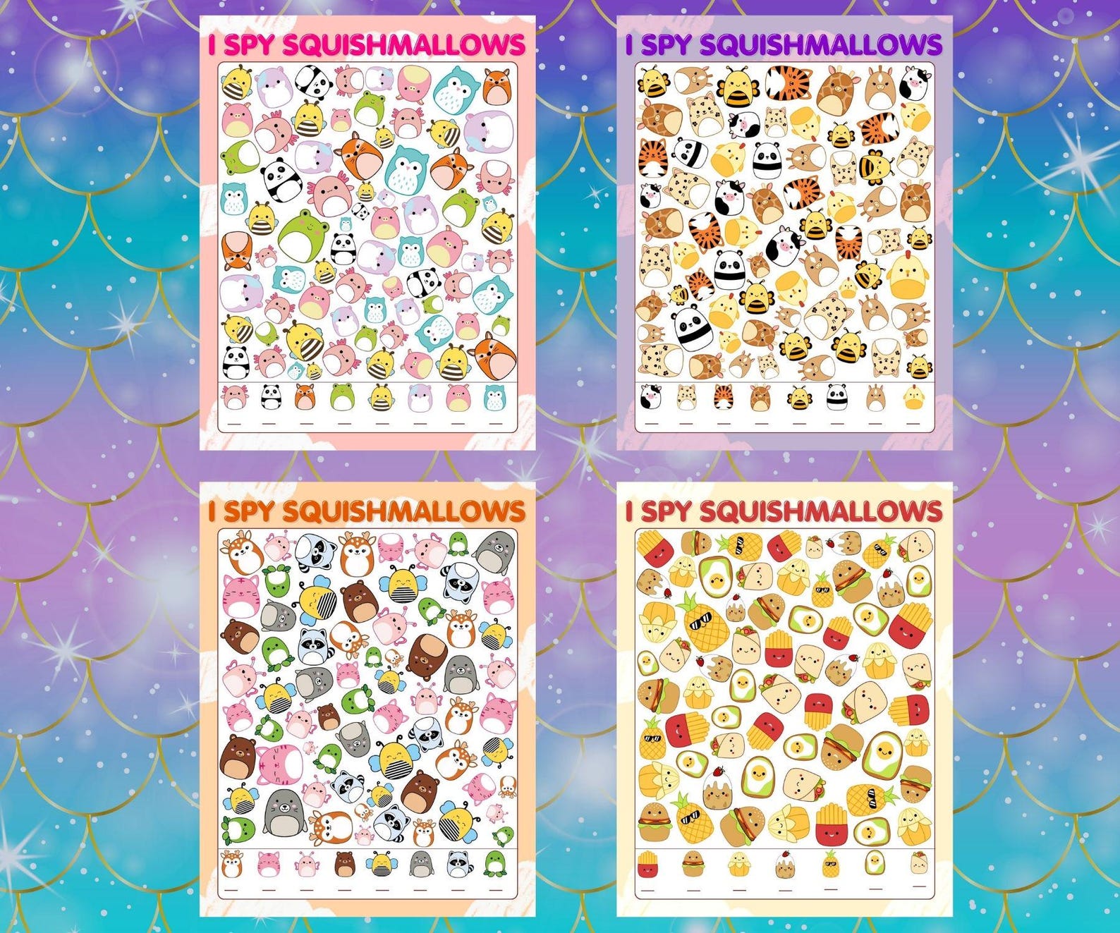 Squishmallow I Spy Printable – 10 Page Kids Activity (digital Download ...