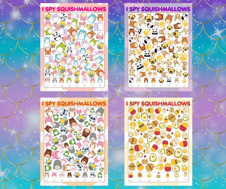 10 Squishmallow I Spy Printable Pages for Kids - Fun for Squishmallow ...