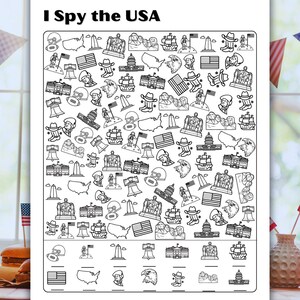 Printable I Spy the 4th of July Activity, Independence Day Coloring ...