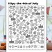 Printable I Spy the 4th of July Activity, Independence Day Coloring ...