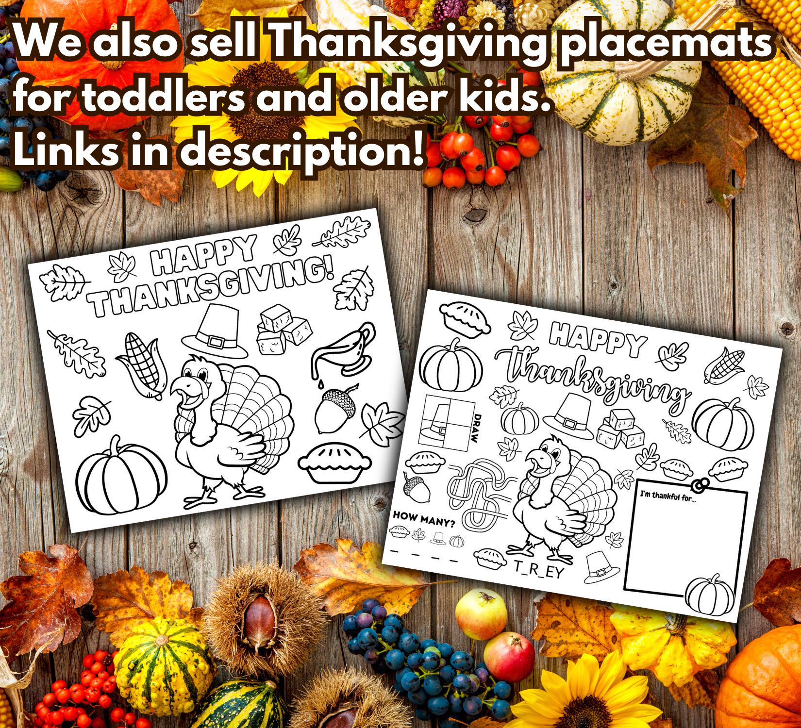 45 Printable Thanksgiving Worksheet Bundle, Activity Pages for Children ...