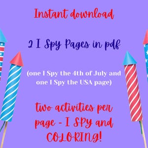 Printable I Spy the 4th of July Activity, Independence Day Coloring ...
