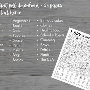 Printable I Spy Coloring Pages Digital Download I Spy Insects, I Spy ...