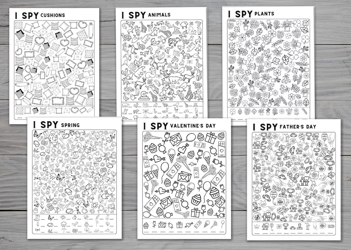 55 I Spy Printable Coloring Pages, I Spy Coloring Pages, I Spy Holidays ...