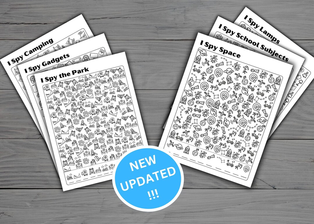 56 I Spy Printable Coloring Pages, I Spy Worksheets, Holidays, Food ...