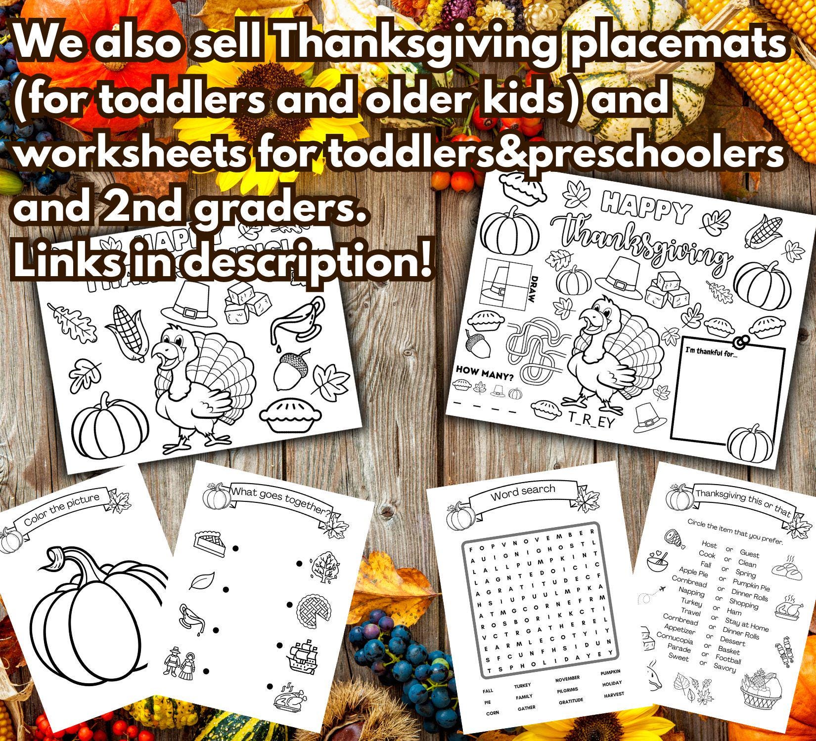 15 Printable Thanksgiving Worksheets & Activity Pages for First Grade ...
