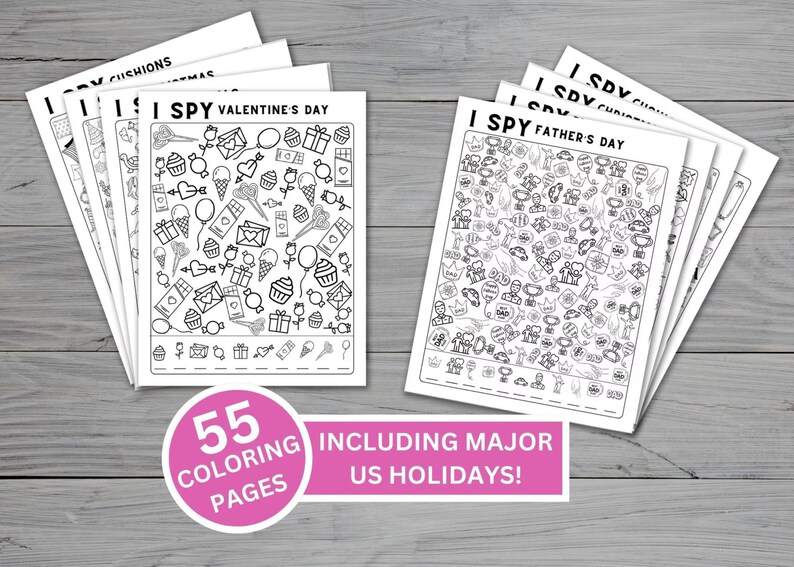 55 I Spy Printable Coloring Pages, I Spy Coloring Pages, I Spy Holidays ...