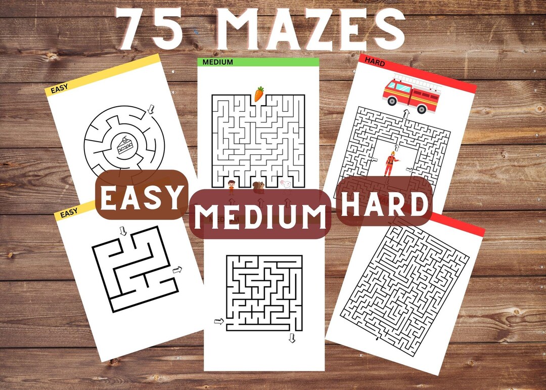 75 Maze Pages for Road Trips, Classroom, Rainy Days, Parties - to Keep ...