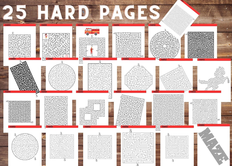 75 Maze Pages for Road Trips, Classroom, Rainy Days, Parties - to Keep ...