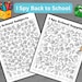 2 I Spy Printable Coloring Pages, I Spy Back to School, Black and White ...