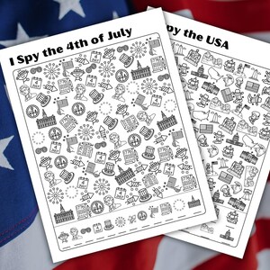 Printable I Spy the 4th of July Activity, Independence Day Coloring ...