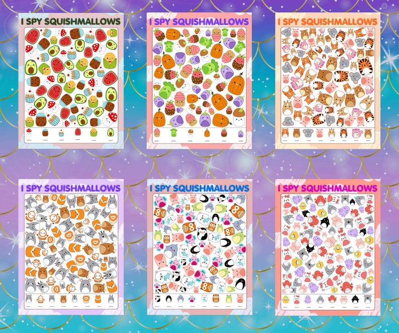 10 Squishmallow I Spy Printable Pages for Kids - Fun for Squishmallow ...