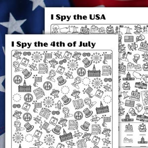 Printable I Spy the 4th of July Activity, Independence Day Coloring ...