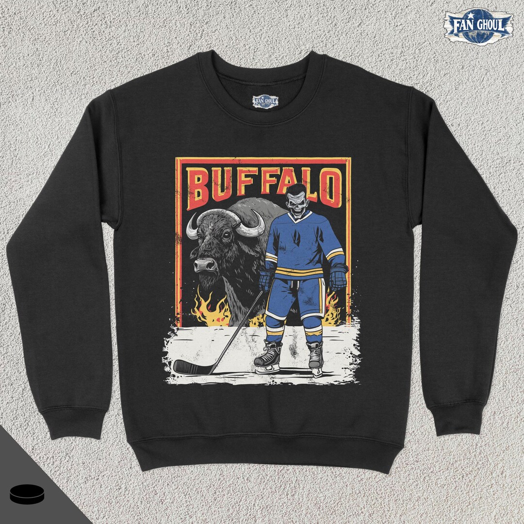 Buffalo Hockey Crewneck, Retro Team Sports Sweatshirt, US Sports ...