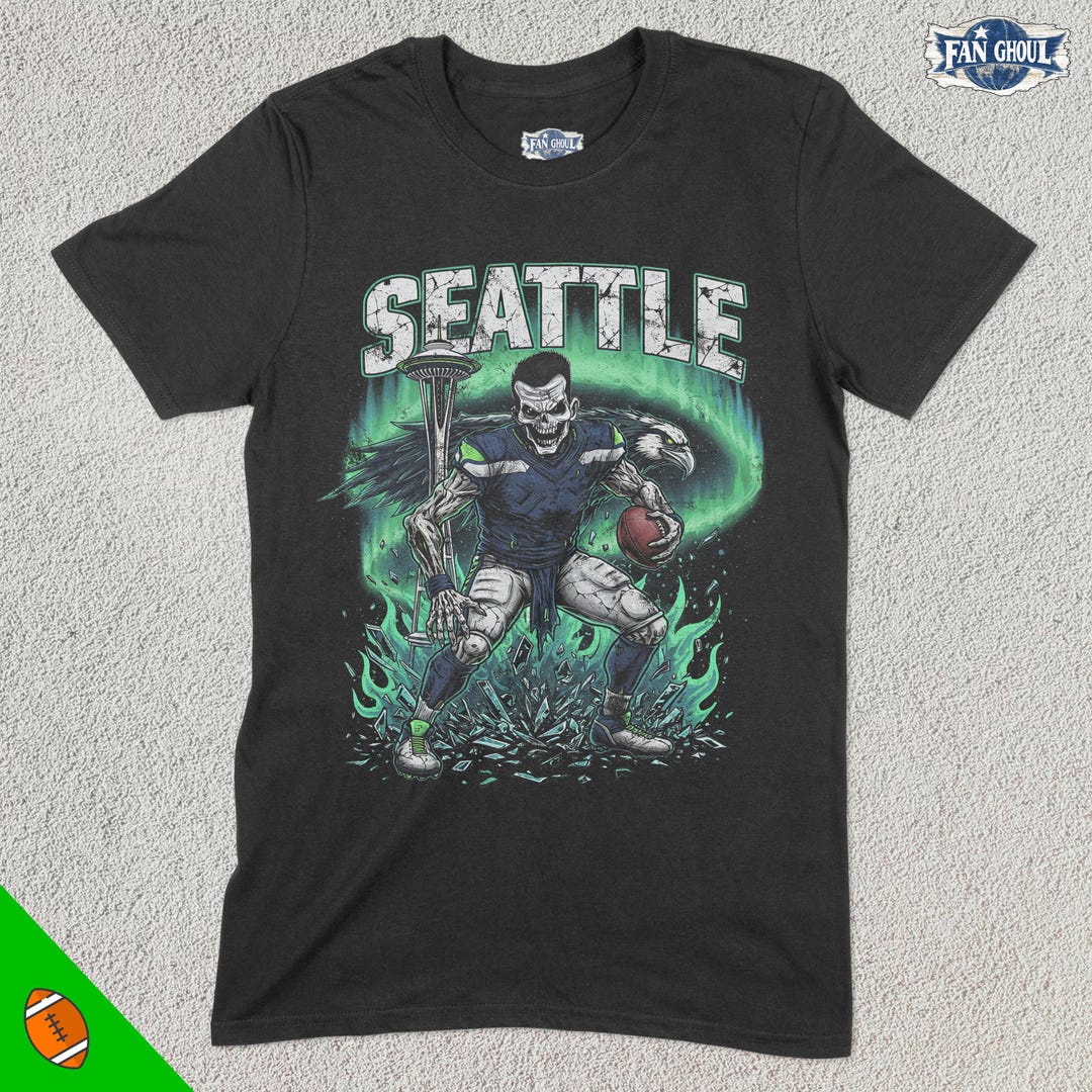 Seattle Football Shirt, American Team Sports Tee, US Sports Clothing ...