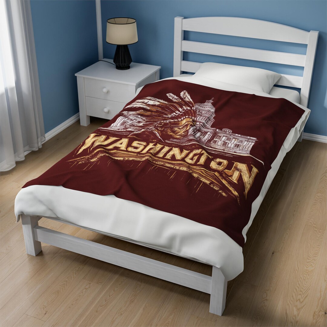 Washington Football Velveteen Plush Blanket - Cozy Team Blanket, Gift ...