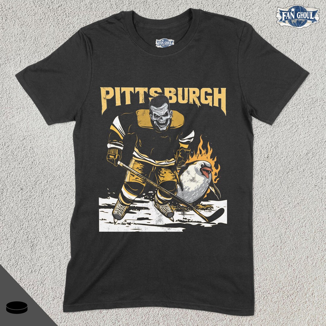Pittsburgh Hockey Shirt, Retro Team Sports Tee, US Sports Clothing ...