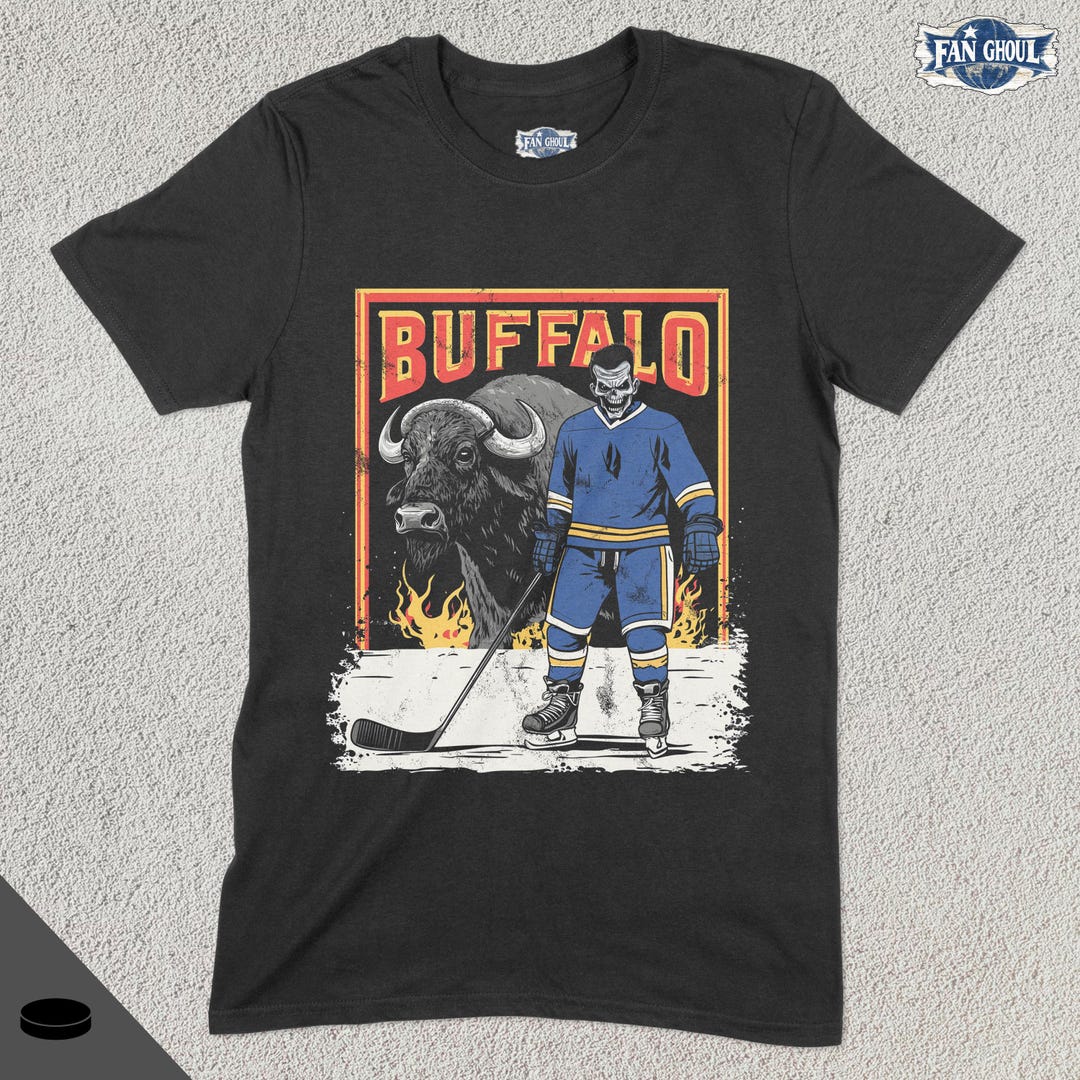 Buffalo Hockey Shirt, Retro Team Sports Tee, US Sports Clothing, Hockey ...