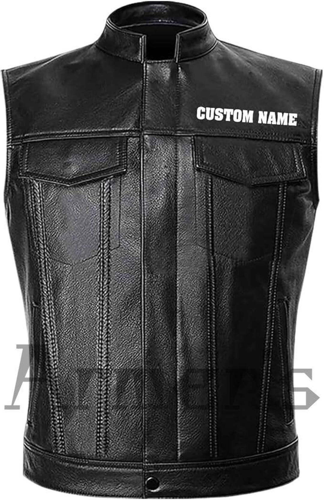 No Club Lone Wolf Fight Alone Motorcycle Custom Men PU Leather Vest ...