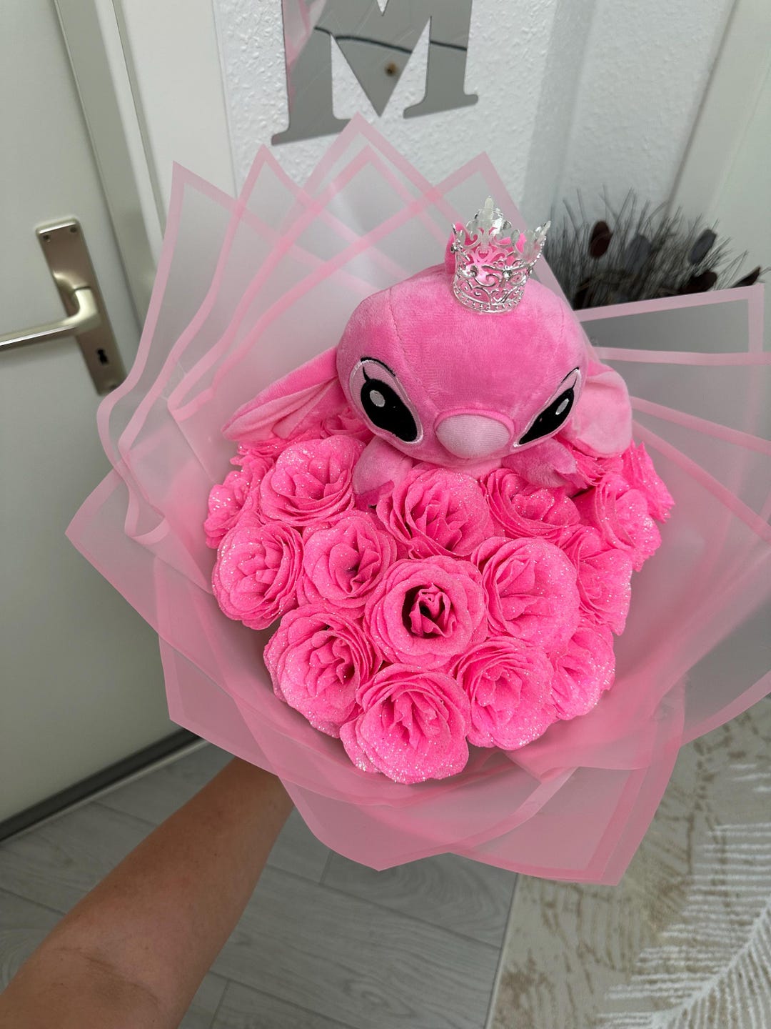 Stitch Eternal Rose Bouquet. Gift for Couples for Anniversary, Birthday ...