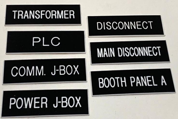 Engraved Electrical Panel, Plumbing, or HVAC Tags - Etsy