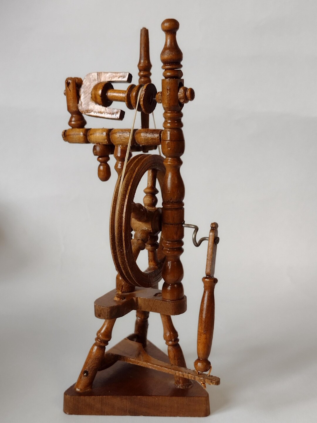 Vintage Charmingly Detailed Wood Mini Spinning Wheel - Etsy