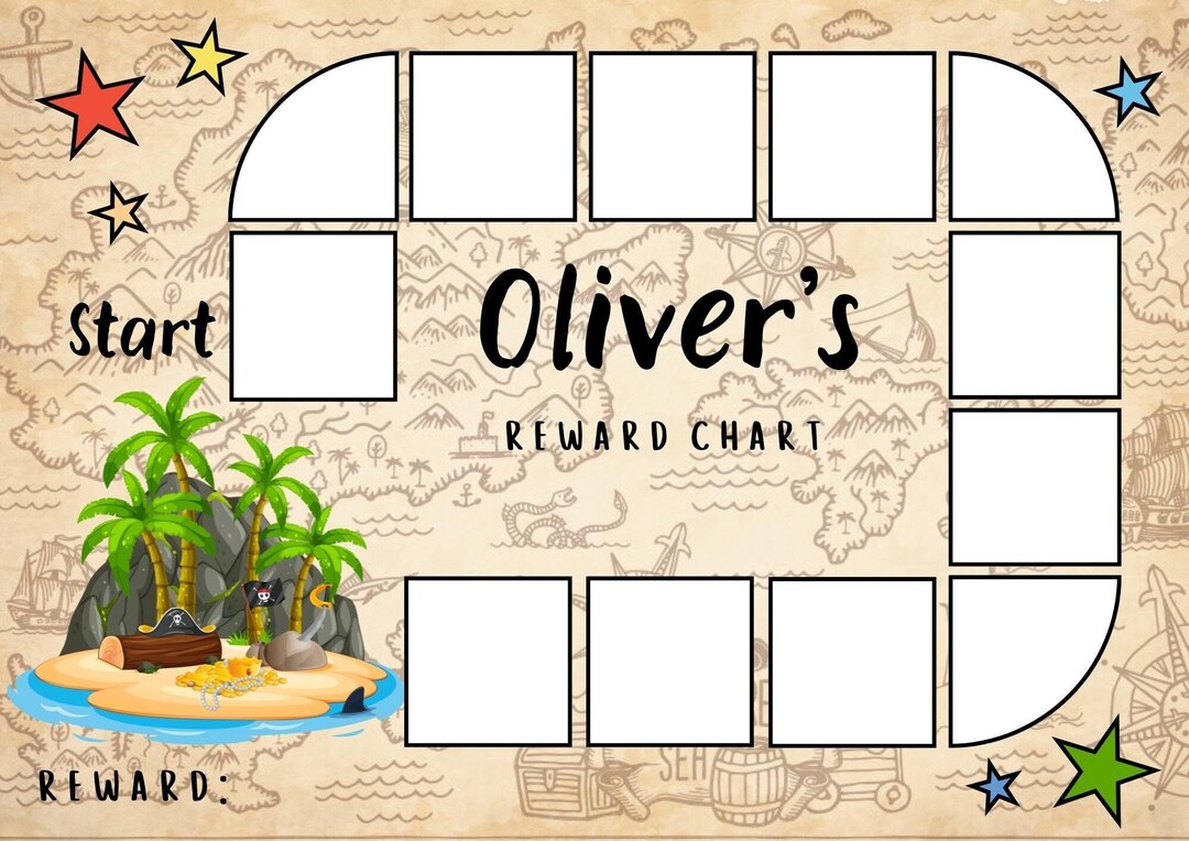 Motivating Pirate Themed Reward Chart | Child Behavior Goal Tracker - Etsy