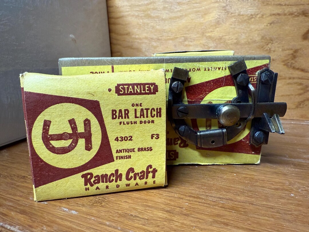 Stanley Ranch Craft Hardware Bar Latch Antique Brass Finish - Etsy